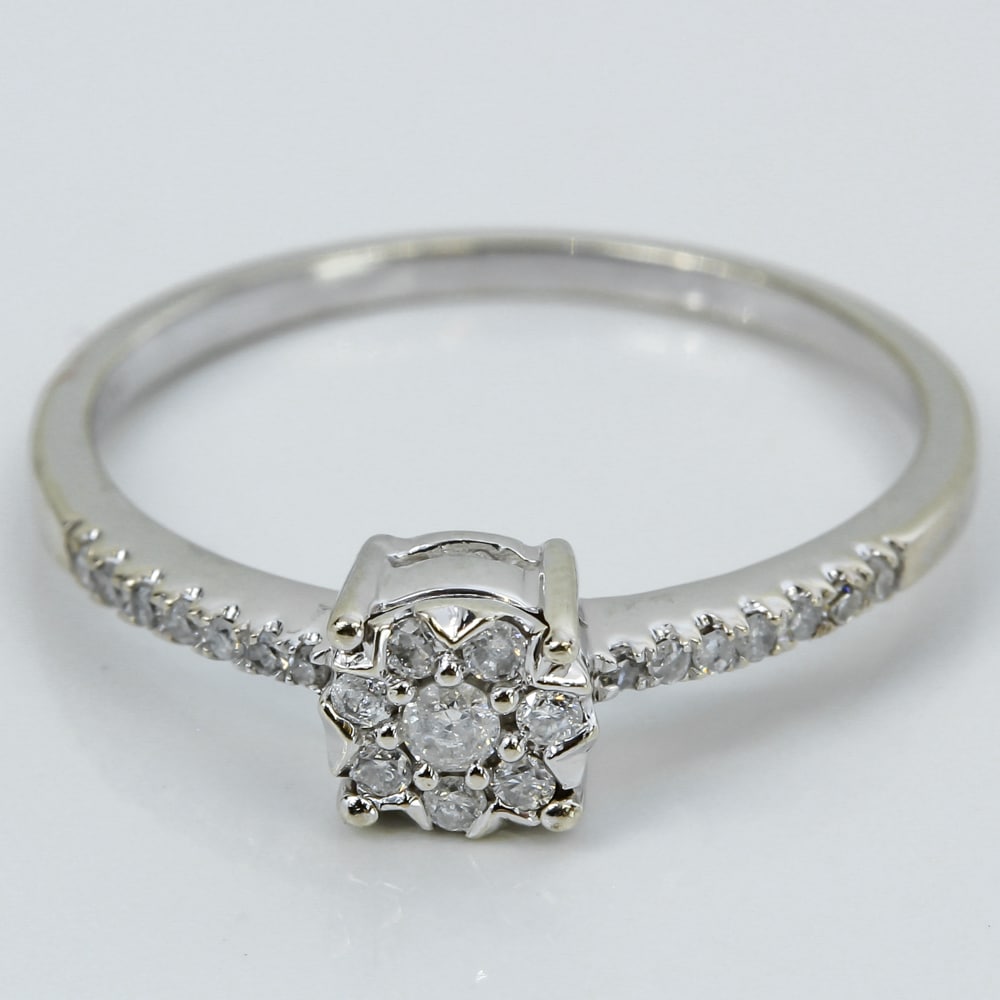 10k White gold Diamond Engagement Ring – A&V Pawn