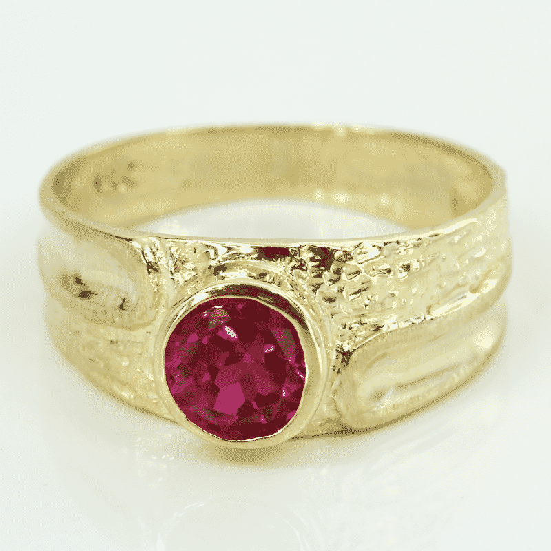 14k Gold Two-Tone Redstone Ring - A&V Pawn